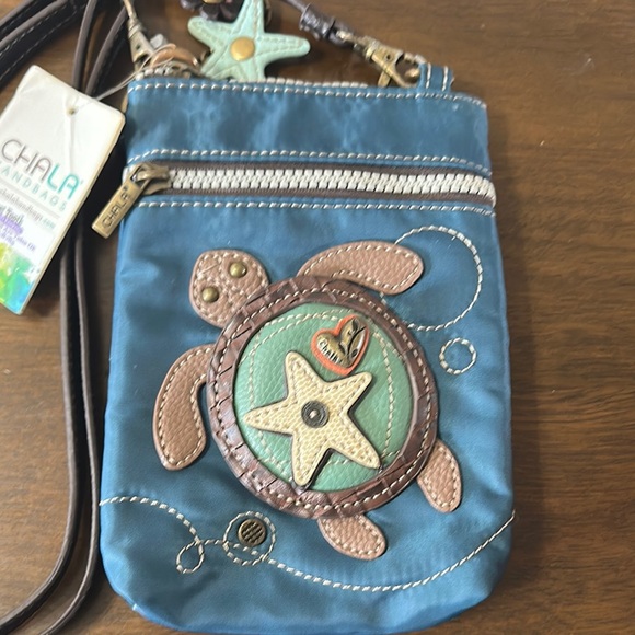 Chala | Bags | Chala Teal And Brown Turtle Crossbody Bag | Poshmark